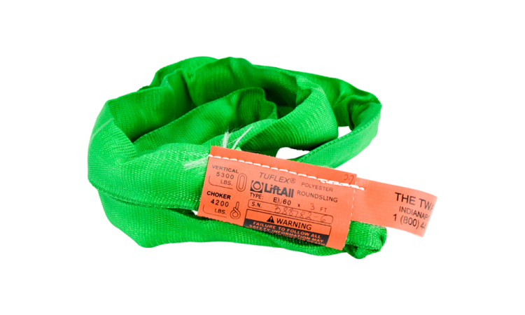 Lift-All® Tuflex EN60 Green Endless Round Slings : Lift All Round Slings